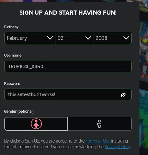 Roblox Password Ideas