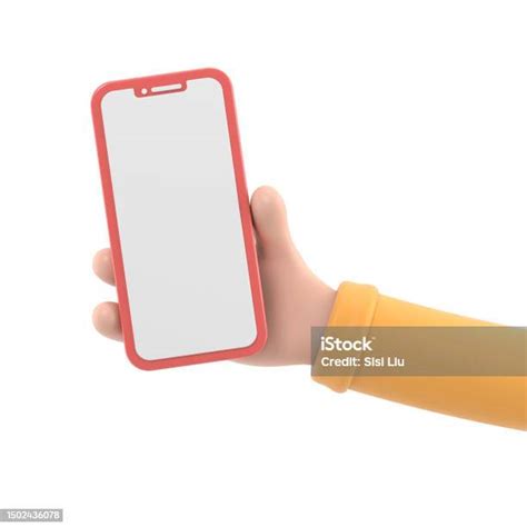 만화 제스처 아이콘 모형3d 손 터치 스마트폰 만화 아이콘 또는 휴대 전화 사용의 모형 흰색 배경에 3d 렌더링 3차원 형태에 대한 스톡 사진 및 기타 이미지 Istock