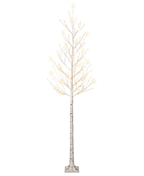 Puleo 8 Pre Lit Artificial Twig Tree In White Modesens