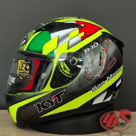 Jual KYT R SAN MARINO Helm Fullface Helm Riding Helm Touring Helm Harian Flat Visor Clear