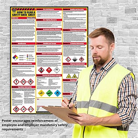 How To Read A Safety Data Sheet SDS MSDS Poster 24 X 33 Inch UV