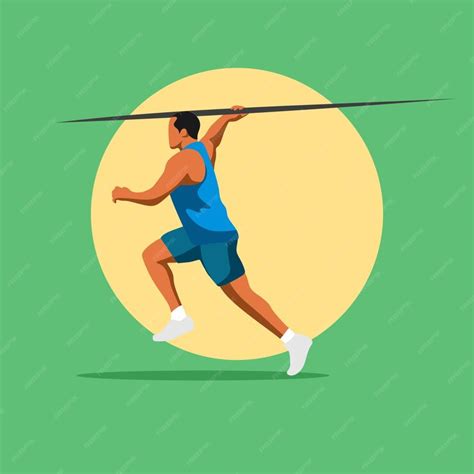 Premium Vector Sport Javelin Flat Design Vector