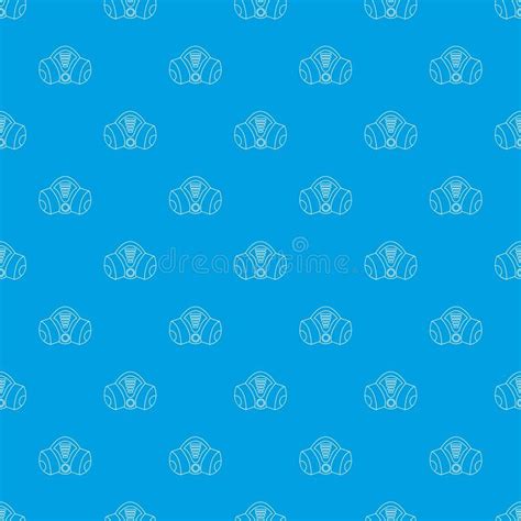Gas Mask Pattern Vector Seamless Blue Stock Vector Illustration Of