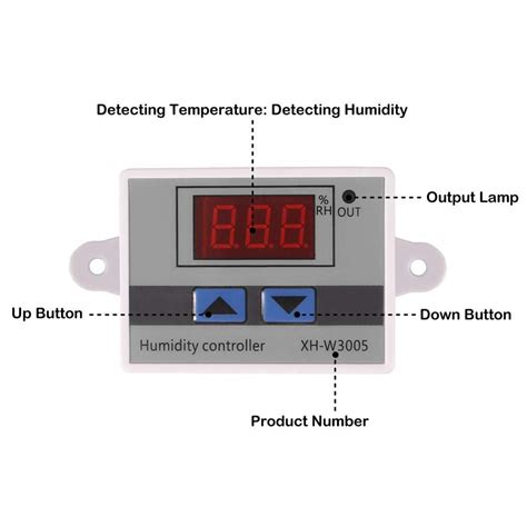 Digital Humidity Controller Xh W3005 12v 24v 220v Grandado