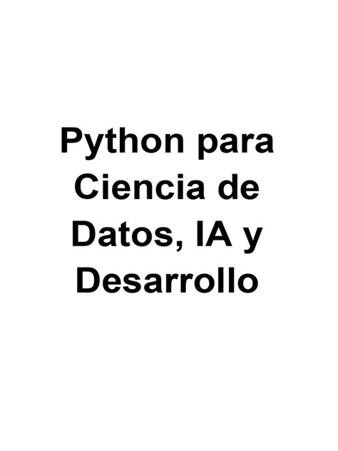 En Procesos Python Para Ciencia De Datos Inteligencia Artificial Y