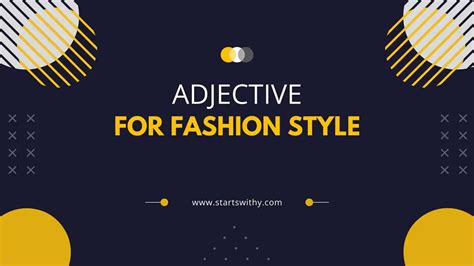 Adjective Words To Describe Fashion Style