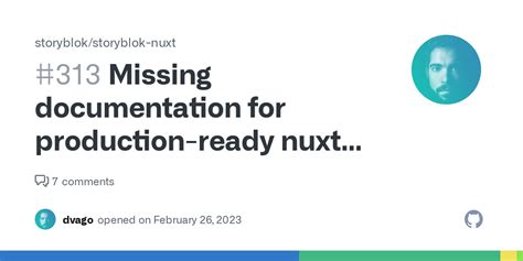 missing documentation for production ready nuxt configuration · issue 313 · storyblok storyblok
