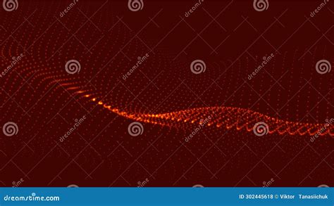 Abstract Digital Wave Of Particles Futuristic Point Wave Technology Background Vector 3d