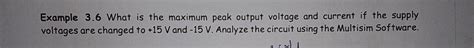 Example What Is The Maximum Peak Output Voltage Chegg