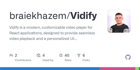 Github Braiekhazemvidify Vidify Is A Modern Customizable Video Player For React