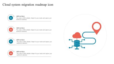 Cloud System Migration Roadmap Icon Ppt Template