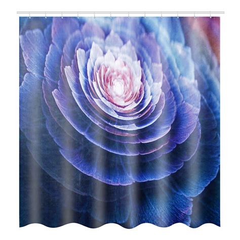 M Flower Floral Printed Shower Curtain Bathroom Waterproof Bath Decor With Hooks Sale