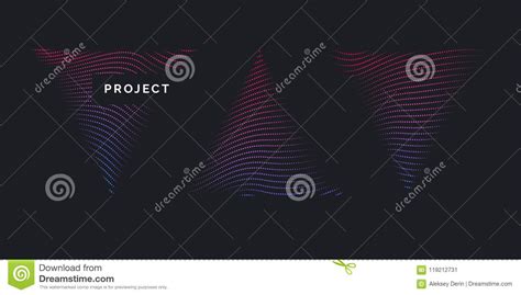 Vector Abstract Background With A Colored Dynamic Waves Line And