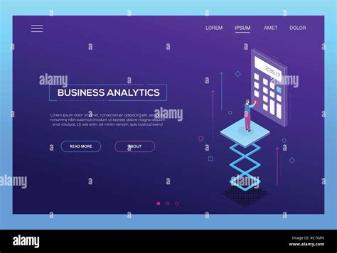 Business Analytics Modern Isometric Vector Web Banner Stock Vector