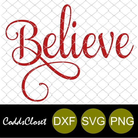 Believe SVG Infant Holiday Svg Inspirational Svg Believe Dxf Etsy