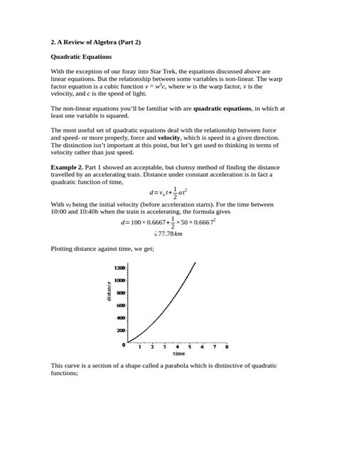 002 Algebra Part 2 Quadratic And Exponential Pdf Quadratic Equation