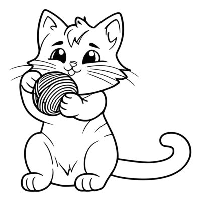Cat Coloring Page Pngs For Free Download
