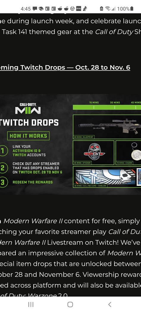 Twitch Rewards Rmodernwarfareii