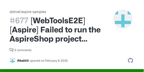 Webtoolse2e Aspire Failed To Run The Aspireshop Project Using With Error Could Not