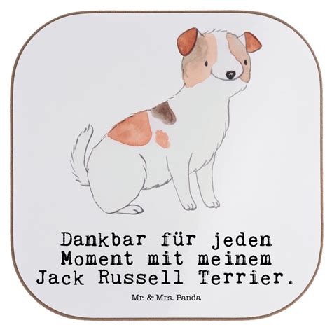 Mr And Mrs Panda Getränkeuntersetzer Jack Russell Terrier Moment