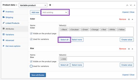 managing product categories tags and attributes documentation