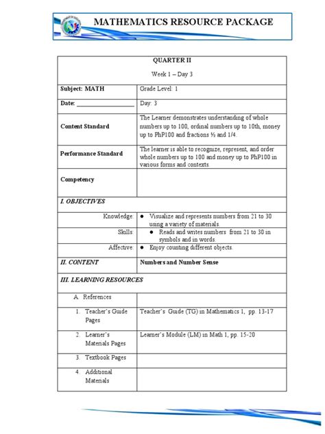 Math1 Q1 Week1 Day3 Download Free Pdf Learning Teachers