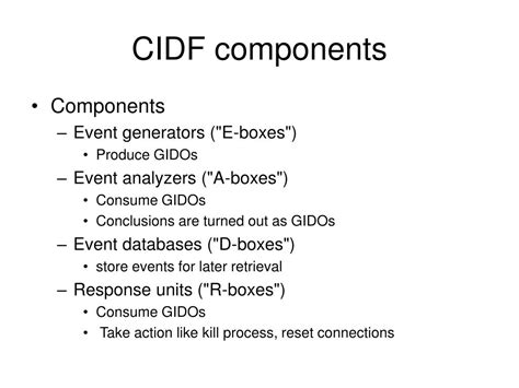 ppt report on common intrusion detection framework powerpoint