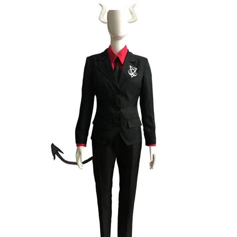 Miaocos Lucifer Cerberus Cosplay Helltaker Costume Black Uniform Jacket