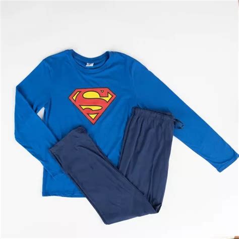 Pijama Hombre Licencia Disney Invierno Adulto Superman 001 Cuotas Sin