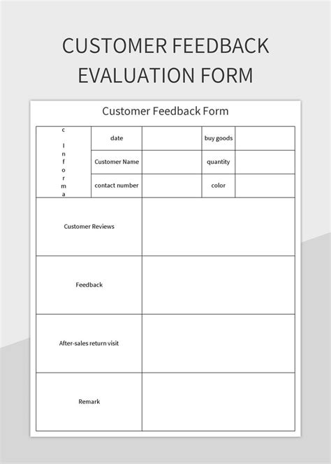 Free Feedback Templates For Google Sheets And Microsoft Excel Slidesdocs