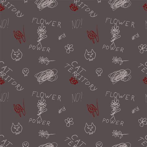 Premium Vector Vector Seamless Pattern With Text Pen Inscriptions Crooked Handwriting For