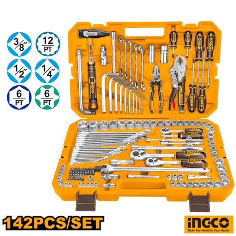 Ingco 142 Pcs Combination Tools Set Tool Lk