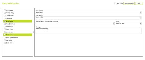 job notifications abtrac support