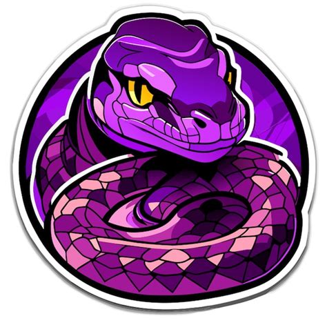 Adesivo Python Matagal Ametista Vetor Premium