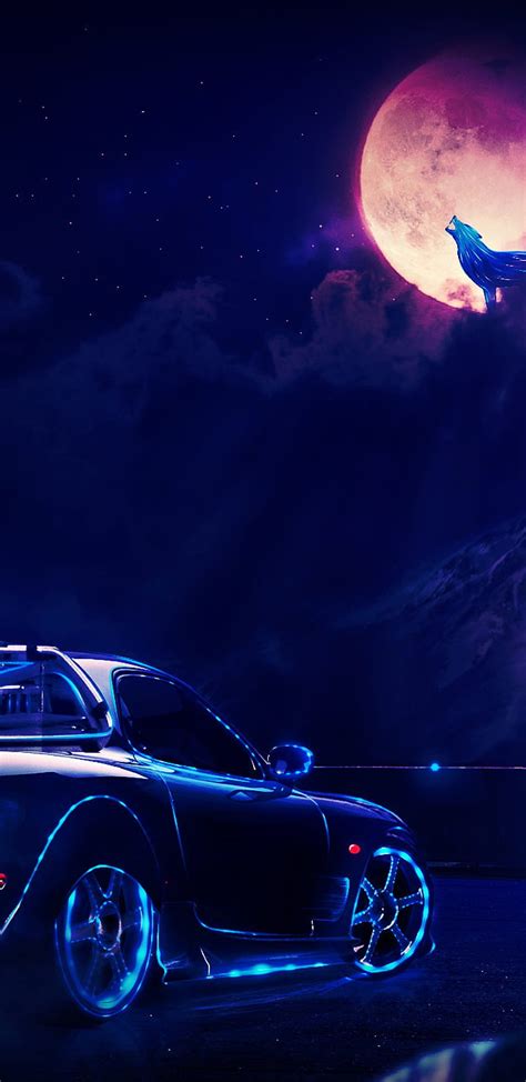 Cars With Neon Lights Wallpaper