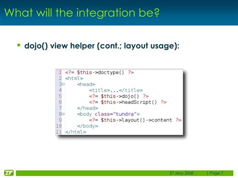 Ppt Zend Framework And Dojo Toolkit Powerpoint Presentation Free