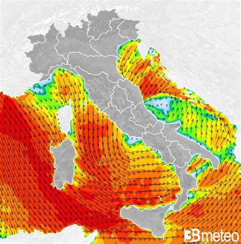 AVVISO METEO Per BURRASCHE DI VENTO E MAREGGIATE Nel Weekend Raffiche