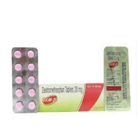 Dextromethorphan Tablets Dxm 20 Mg 10 Tabs Per Strip At ₹ 80stripe In