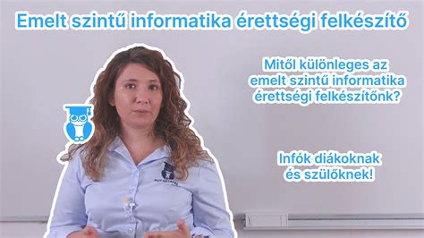 Elit Oktat S Emelt Szint Informatika Retts Gi Felk Sz T Bemutat