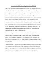 Interaction With Christianity Readings Discussion 3 Docx Interaction