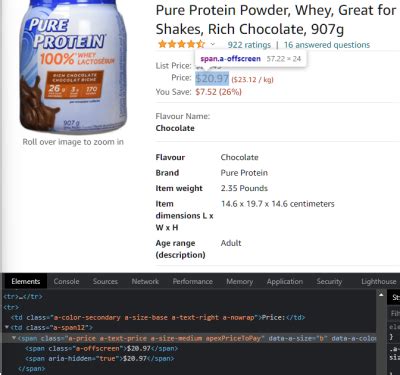 Html Trying To Get An Element Of A Class Using Selenium Python Stack Overflow