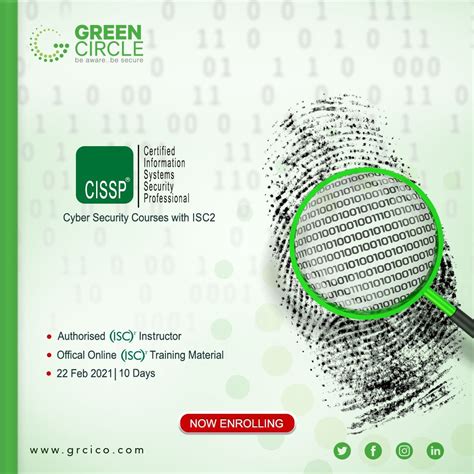 Green Circle For Cyber Security On Linkedin Cissp Ccsp Sscp Hcispp Csslp Cap Greencircle