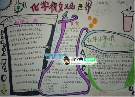 关于化学元素和原子团的手抄报 化学手抄报 普车都