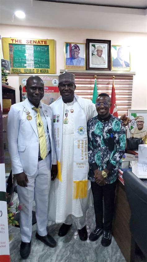 Bashiru Aremu On Linkedin Unesco Laureate Aremu Decorate Nigerian Senator Patrick Ayo Akinyelure…