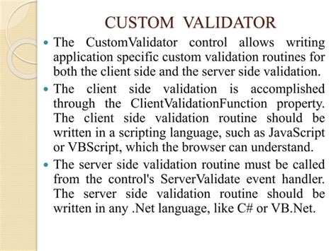 Validation Ppt
