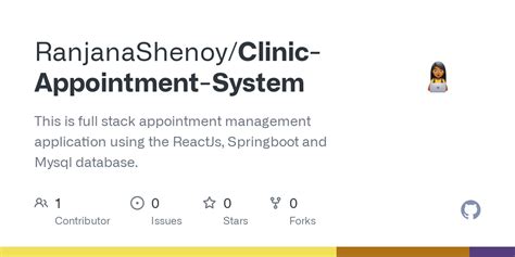 Github Ranjanashenoy Clinic Appointment System This Is Full Stack