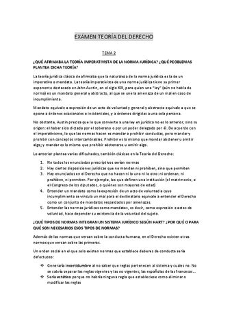 Preguntas Examen Teoria Del Derecho Pdf