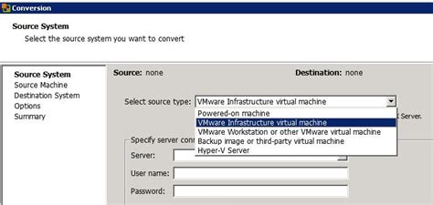 shrink a vmdk using vmware converter