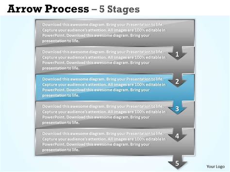 5 Concepts Arrow Process Template Presentation Sample Of PPT Presentation Presentation