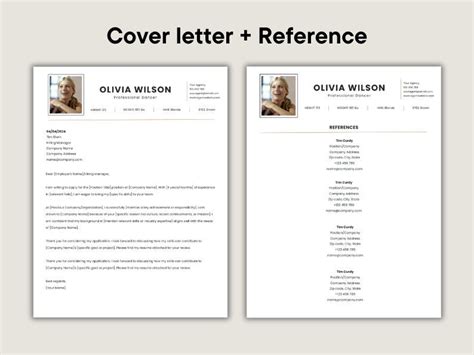 Dance Audition Canva Resume Template Dancer Headshot Cover Letter